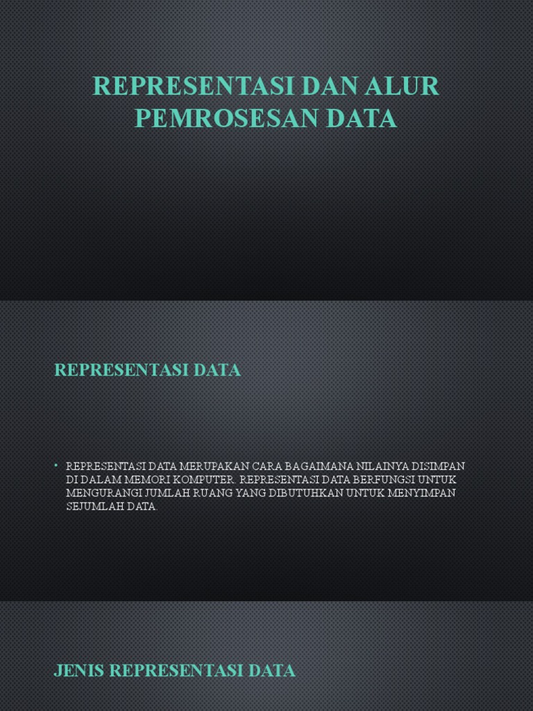 Representasi Dan Alur Pemrosesan Data | PDF
