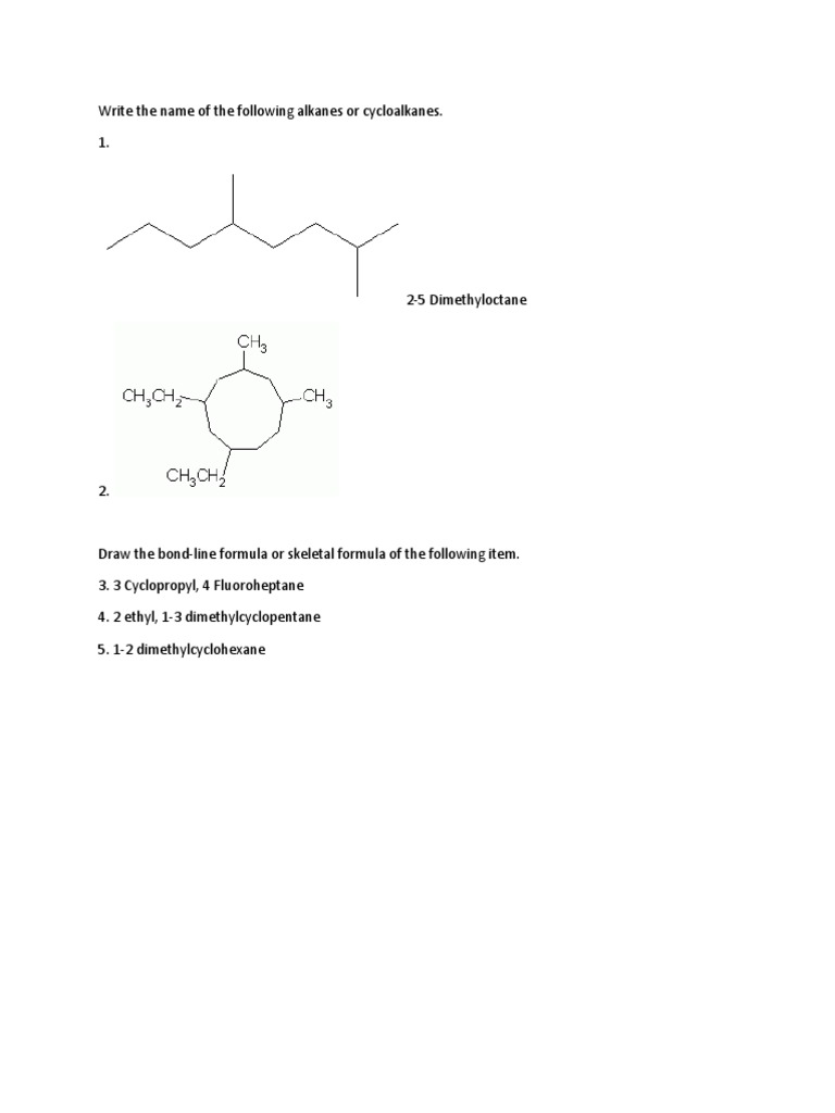 Activity Alkanes | PDF