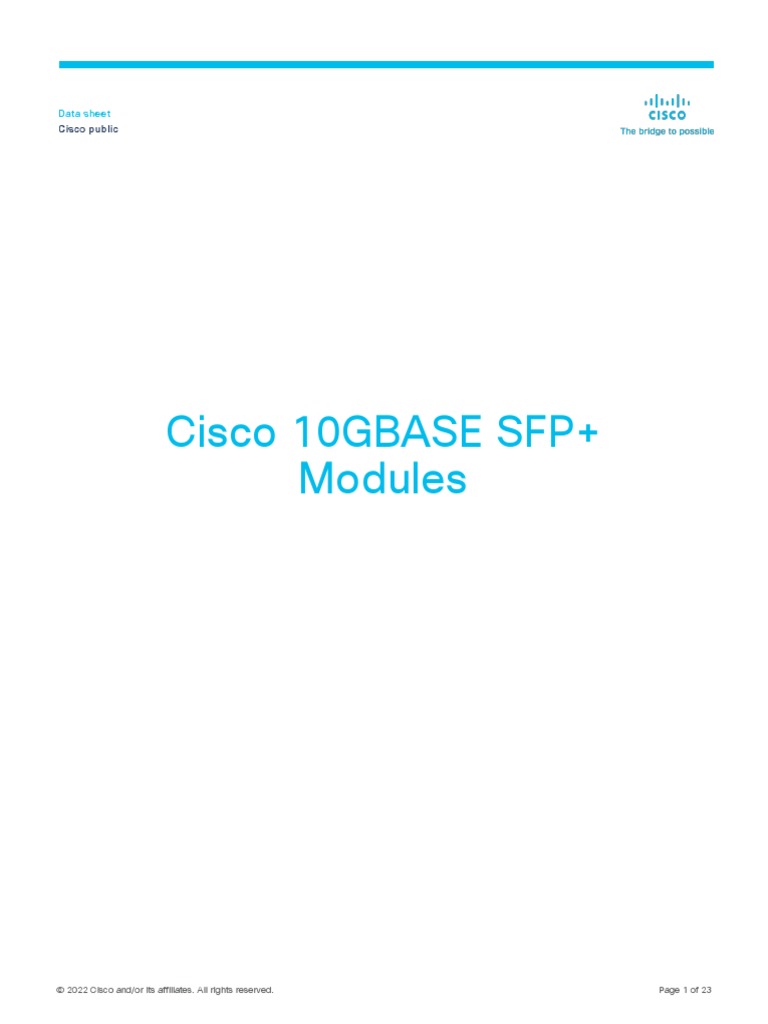 Data Sheet Cisco 10G | PDF | Telecommunications | Computer Engineering