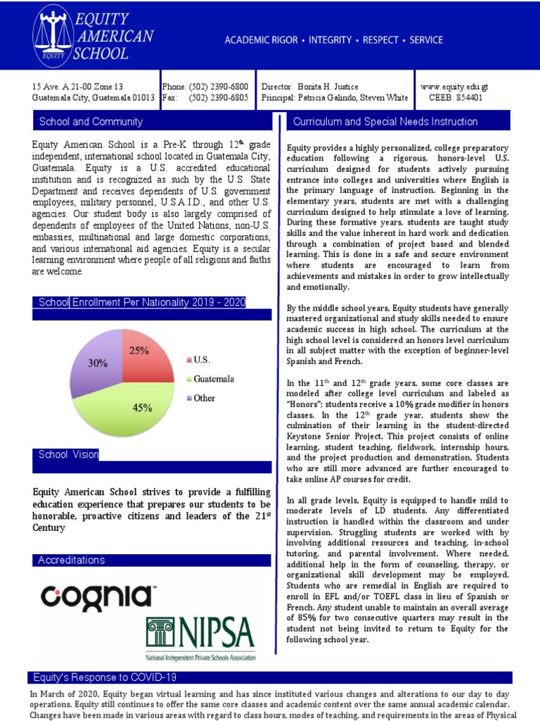 EAS Profile (2020-21) | PDF | Schools | Act (Test)