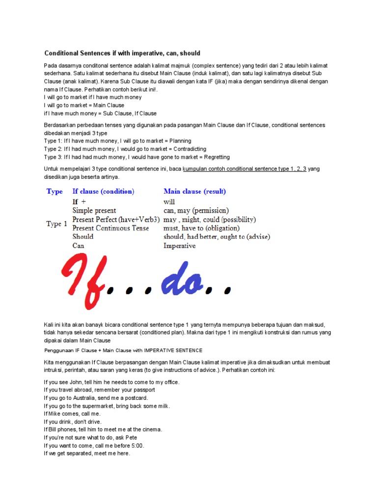 Conditional Sentences If With Imperative | Download Free PDF | Semantics | Syntax