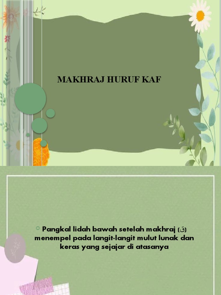 Makhraj Dan Sifat Huruf Kaf | PDF