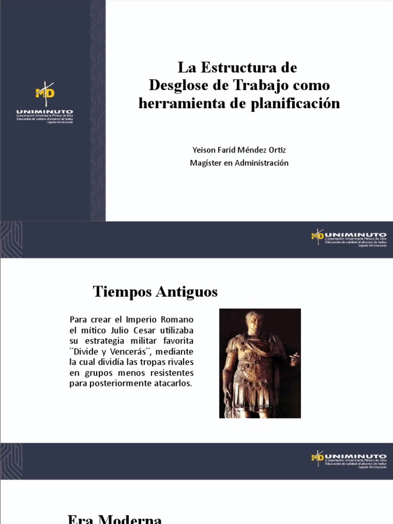 La Estructura de Desglose de Trabajo Como Herramienta de Planificación ...