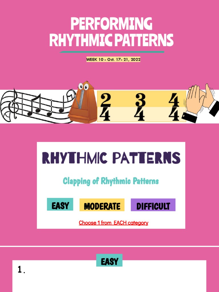 PT 3 - Clapping of Rhythmic Patterns PDF | PDF