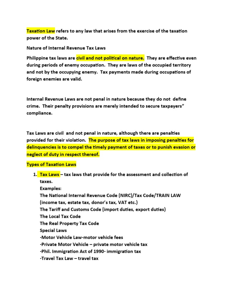 Taxation Law | PDF | Taxes | Taxation In The United States Taxation Law | PDF | Taxes | Taxation In The United States