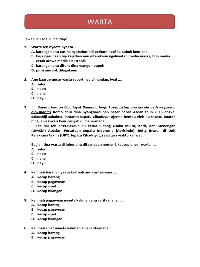 Soal Warta | PDF