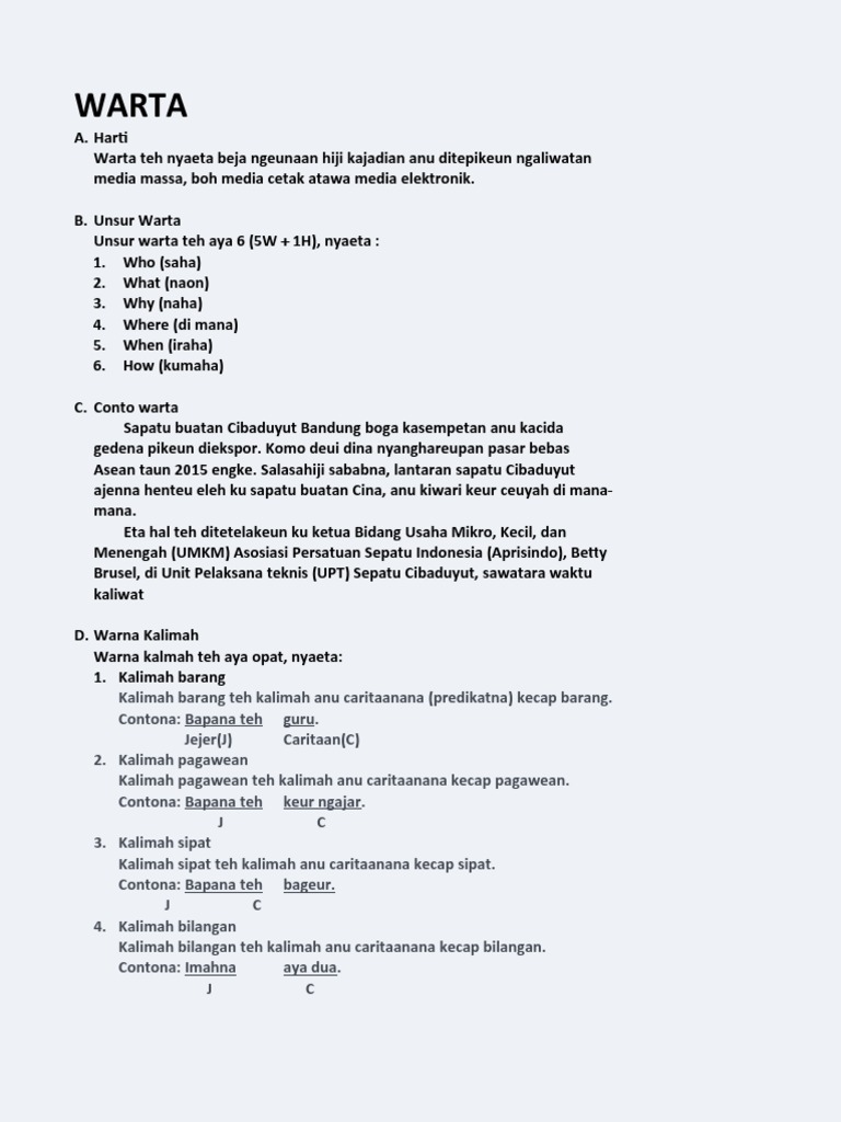 Pangajaran Warta | PDF