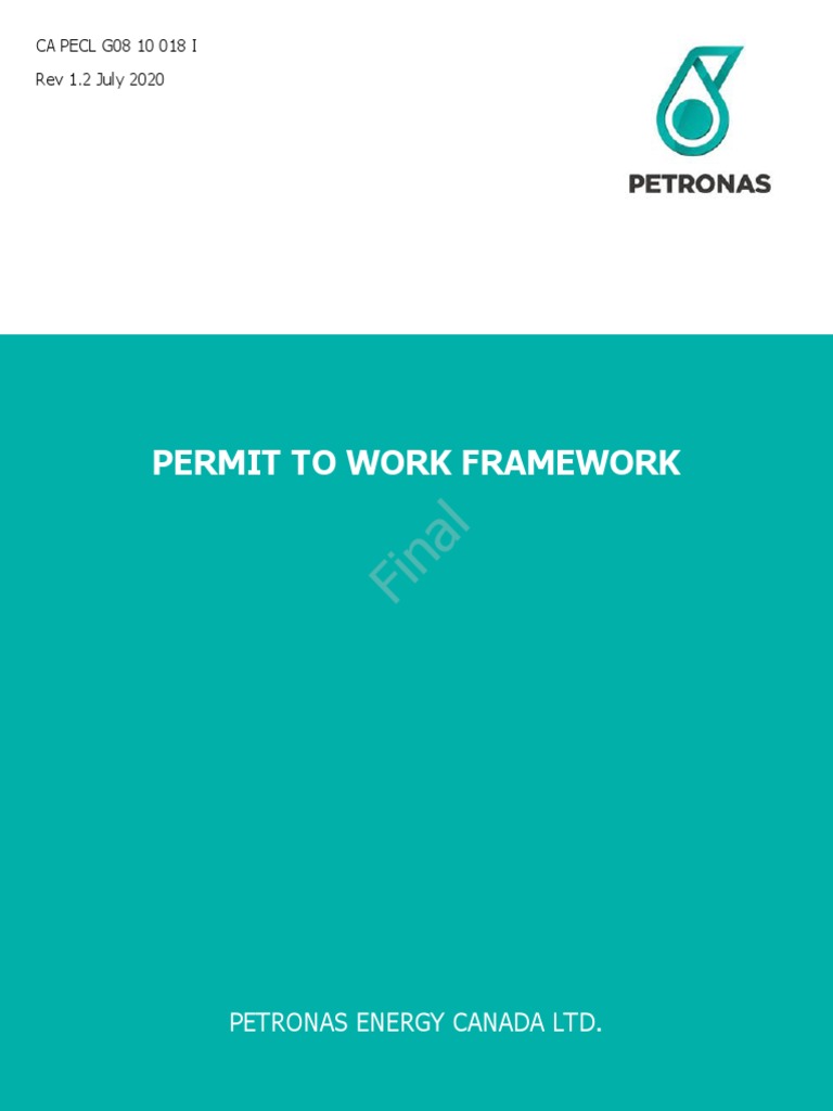 PETRONAS Canada 2022 03 Permit To Work | PDF | Risk | Employment