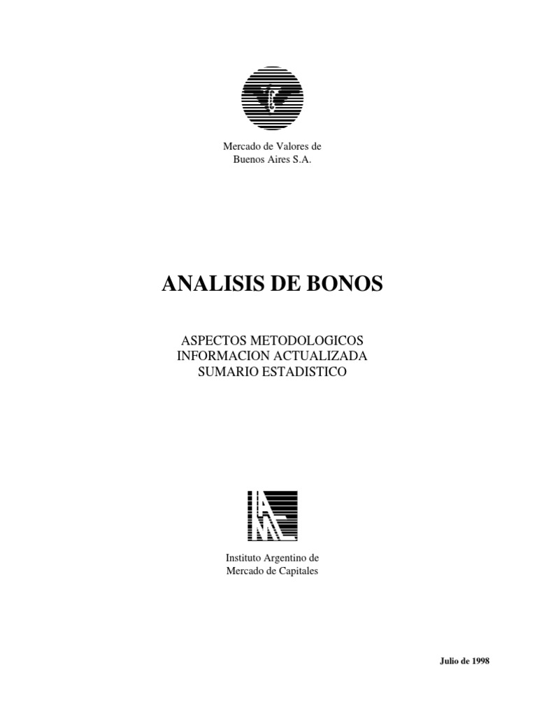 Analisis de Bonos | PDF | Interés | Renta Fija