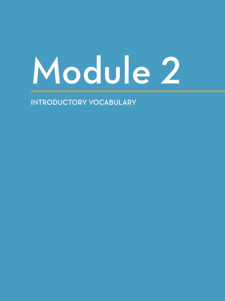 Module 2 Introductory Vocabulary LENS | Descargar gratis PDF ...