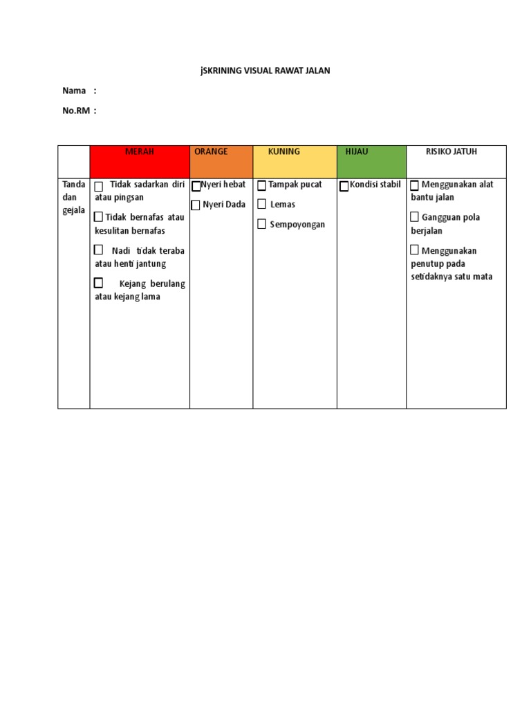 Skrining Visual Rawat Jalan | PDF
