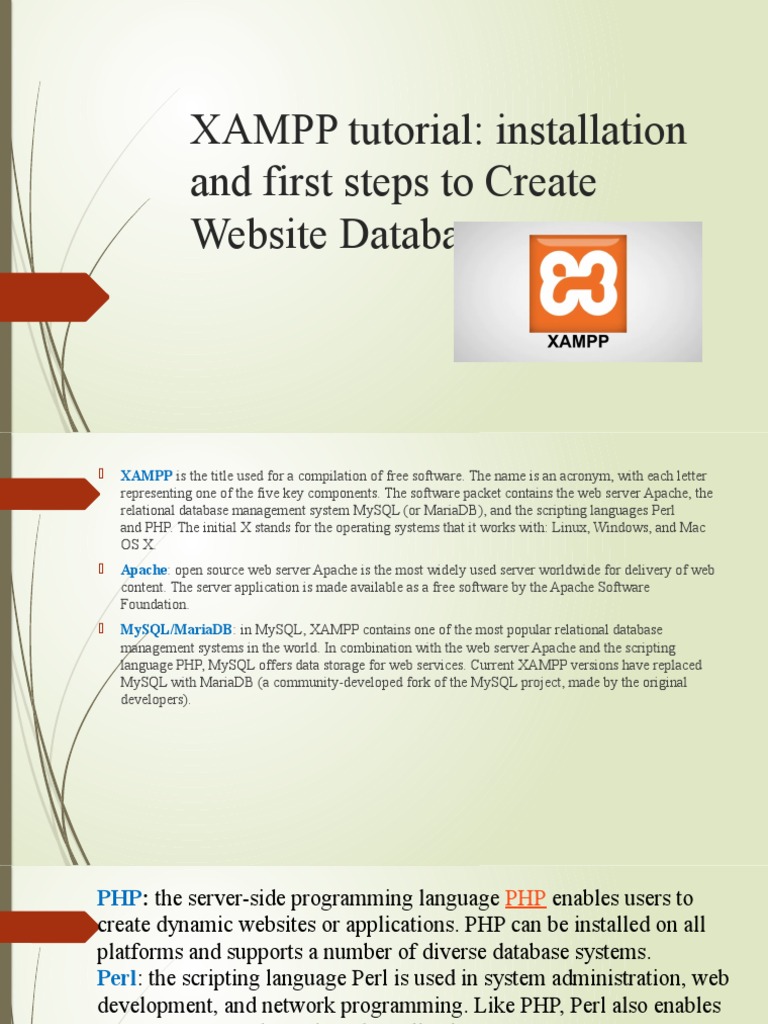 XAMPP Tutorial | PDF | Installation (Computer Programs) | Php XAMPP Tutorial | PDF | Installation (Computer Programs) | Php