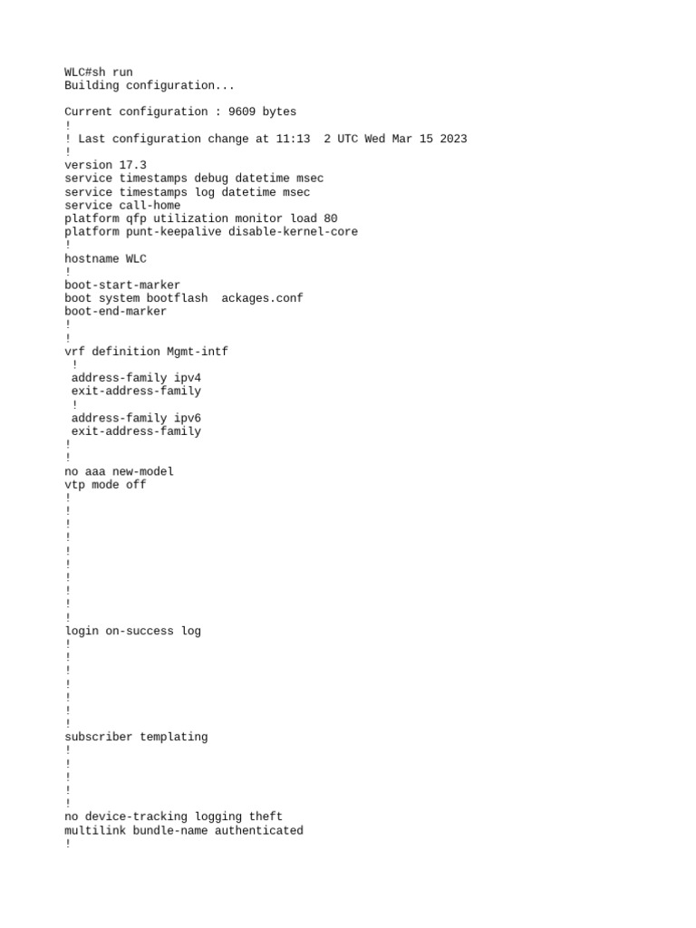 WLC SH Run | PDF | Hypertext Transfer Protocol | Internet Protocols