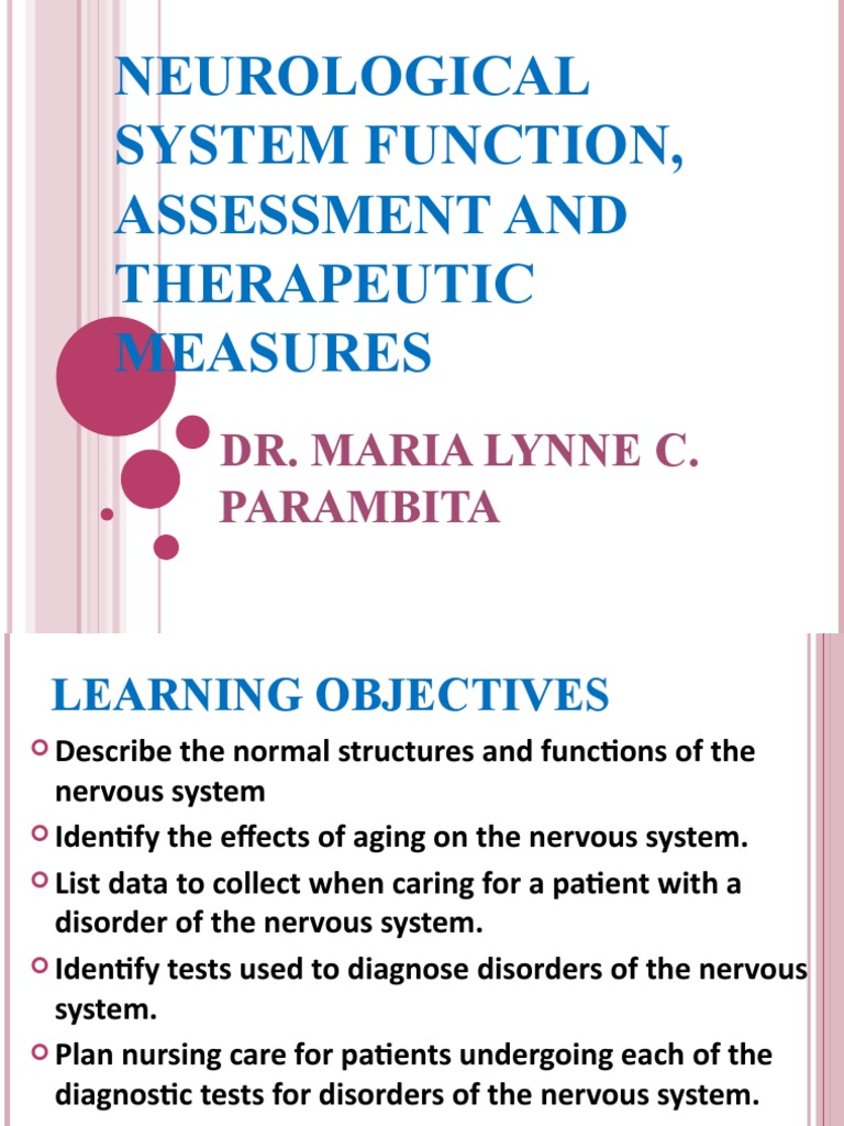 Neurological System Assessment Guide | PDF | Neuron | Central Nervous ...