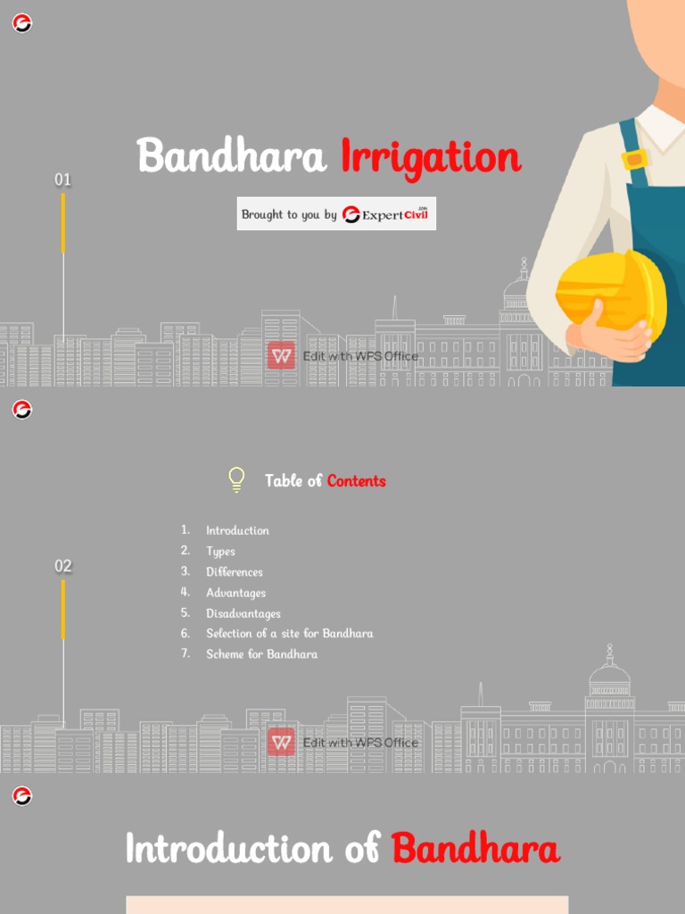 Bandhara Irrigation: Types & Benefits | PDF | Dam | River
