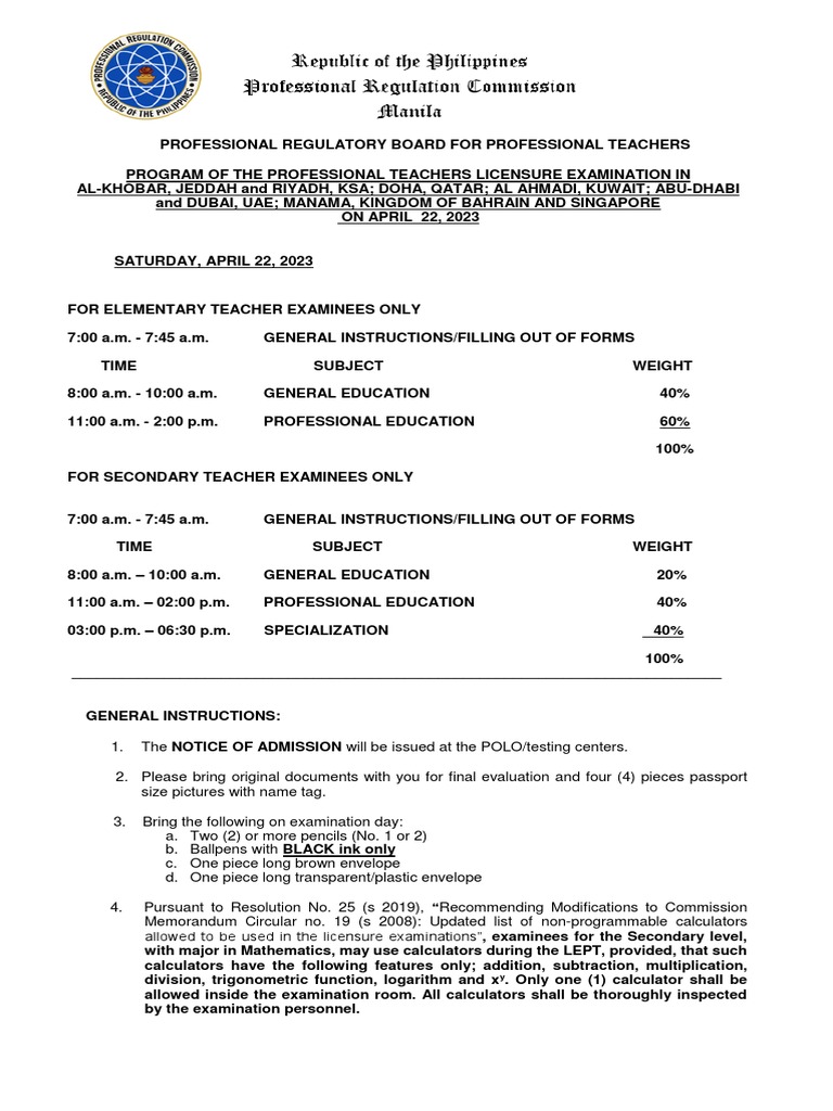 Exam Program 2023 Sple (Prof Teachers) PDF | PDF | Information And Communications Technology ...