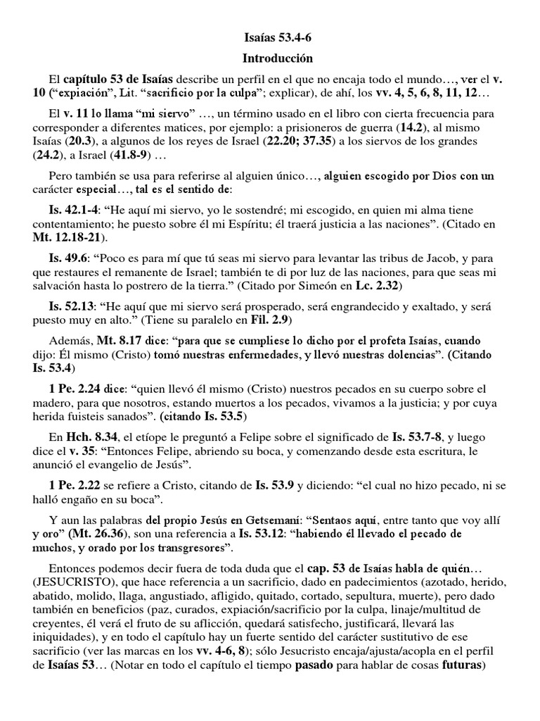 Isaías 53 4 6 Pdf Pdf Jesús Pecado