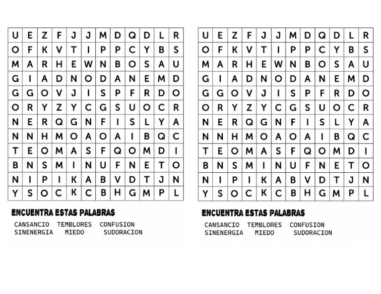 Sopa Letras Estres | PDF