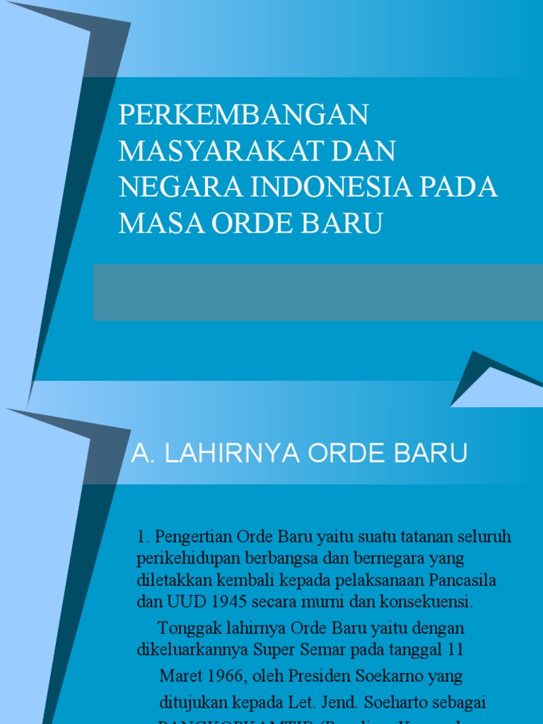 Sejarah Lahirnya Orde Baru Indonesia | PDF | Agama & Spiritualitas