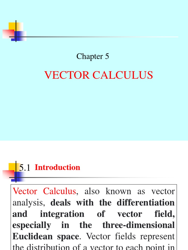 Chapter 5 Vector Calculus | PDF | Euclidean Vector | Divergence