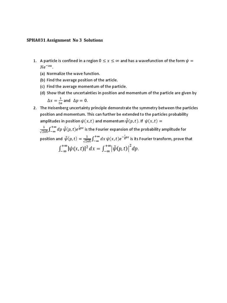 SPHA031-23 Assignment No 3 Solutions 2023 | PDF