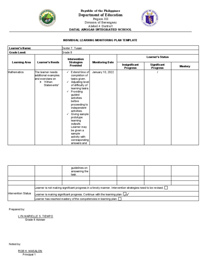 ILMP - Grade 8 - Quarter 2 - Week 6 | PDF | Education Theory | Cognitive Psychology