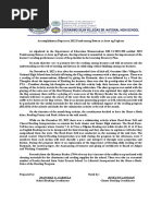 Accomplishment Report RDELC | PDF | Learning | Behaviorism