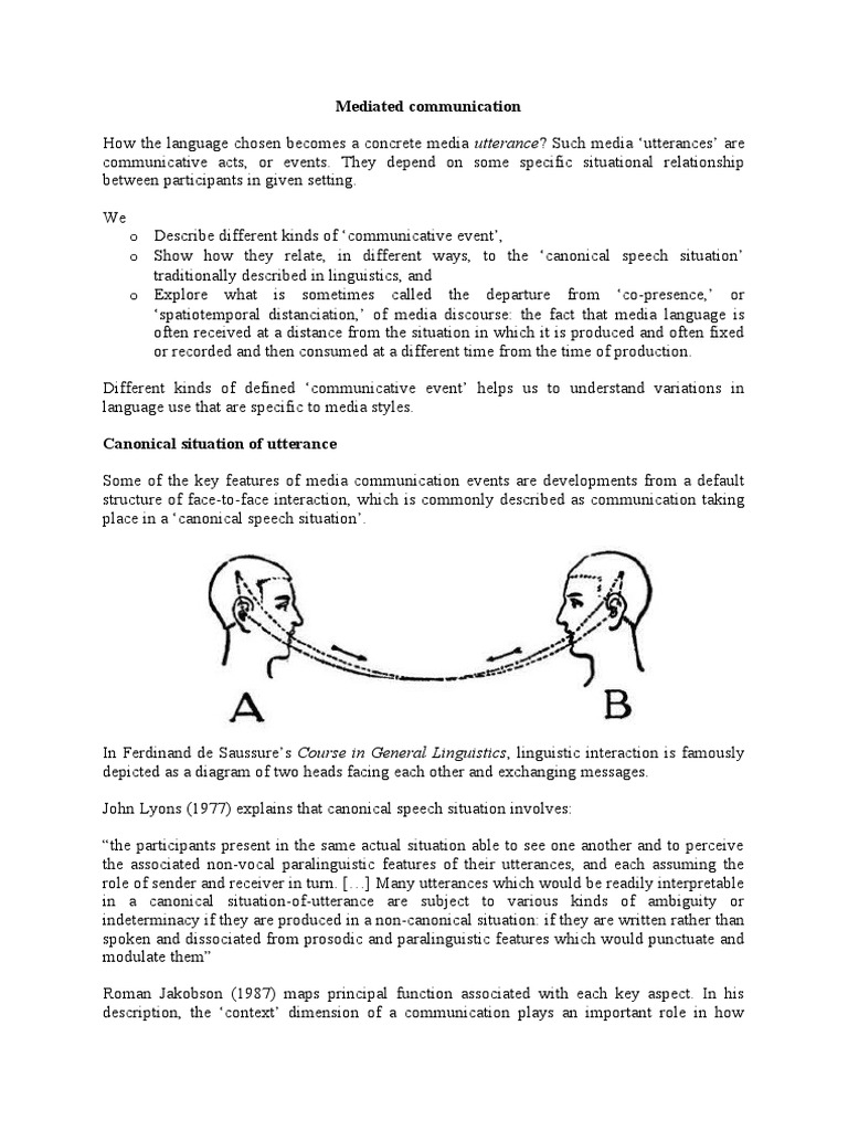 Mediated Communication | PDF | Communication | Interactivity