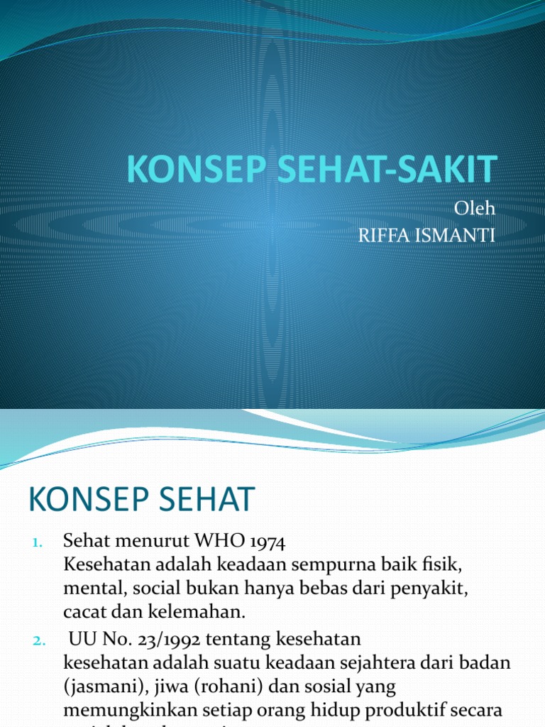 Konsep Sehat-Sakit | PDF