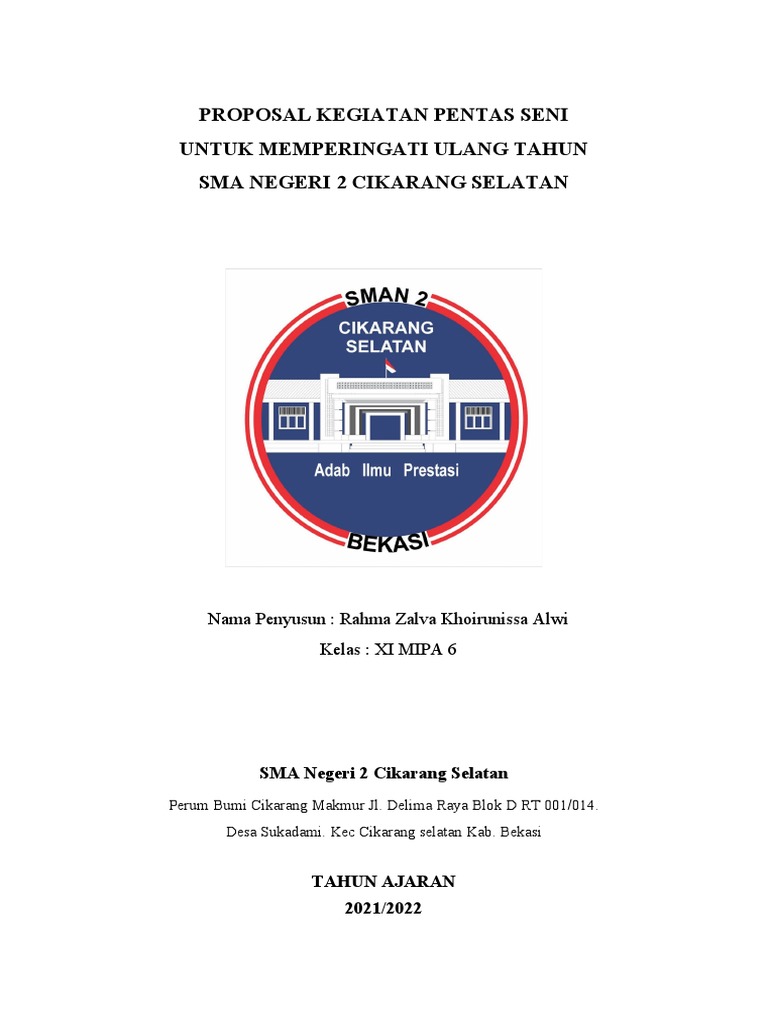 Proposal Kegiatan Pentas Seni | PDF Proposal Kegiatan Pentas Seni | PDF
