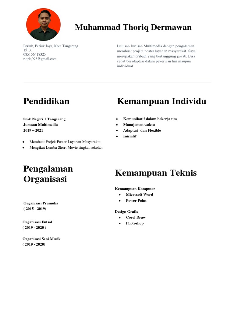 Pendidikan Kemampuan Individu: Muhammad Thoriq Dermawan | PDF