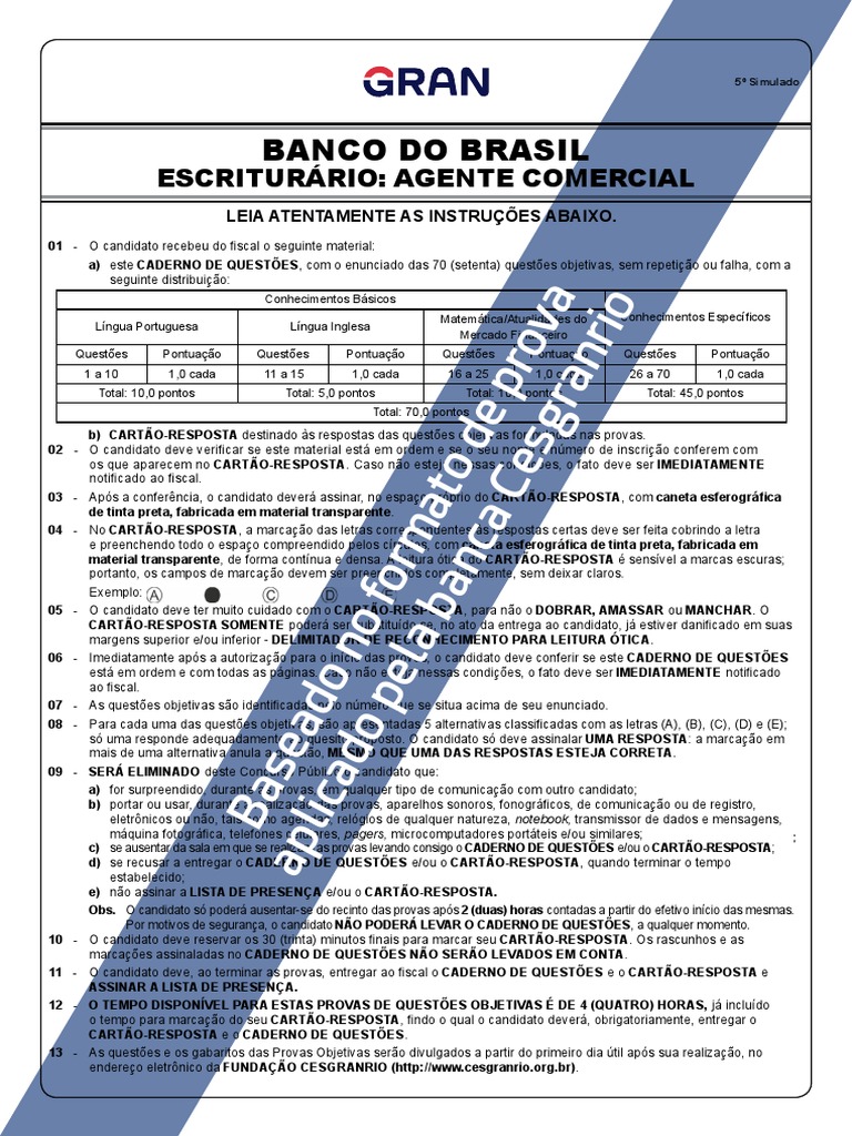 Simulado Banca Cesgranrio | PDF | Juros | Renda fixa