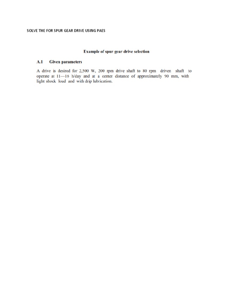 Paes Gear PROBLEM | PDF | Gear | Mechanical Engineering