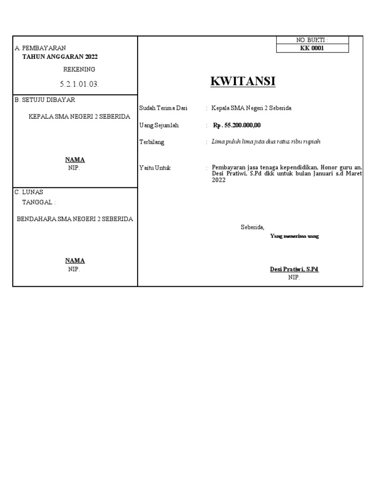 Kwitansi | PDF