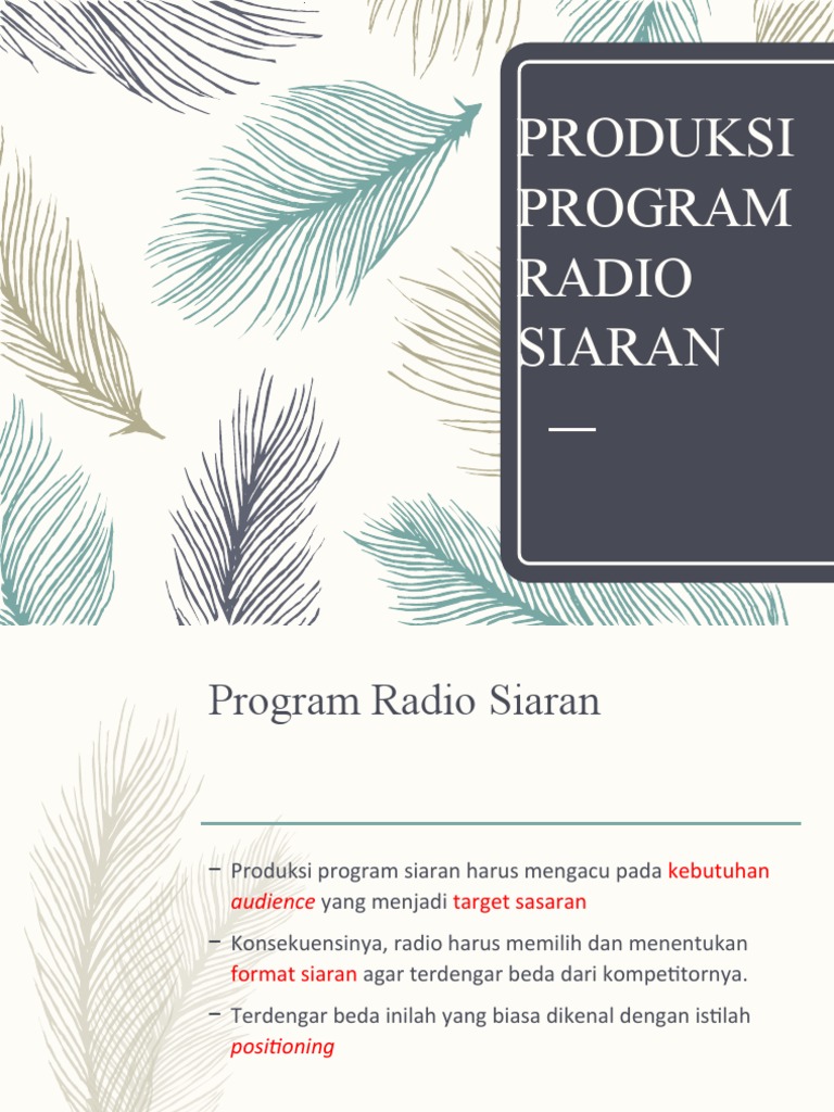 Produksi Program Radio Siaran | PDF