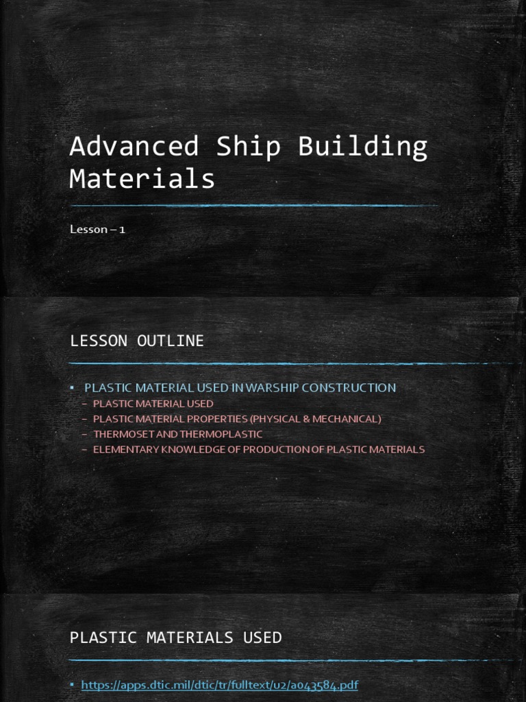 Advanced Ship Building Materials Lesson 1 | PDF