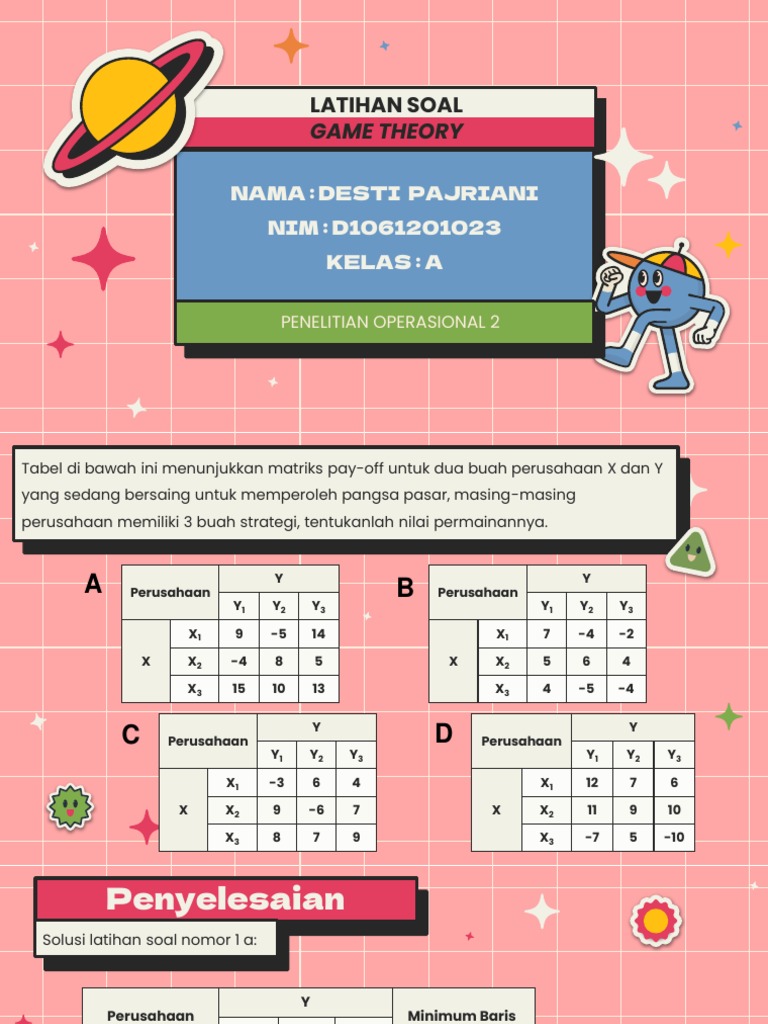 Latihan Soal Game Theory | PDF