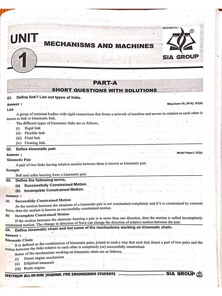 1.mechanism & machines.pdf | PDF