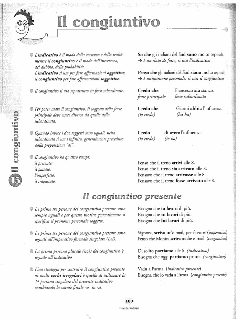 Il Congiuntivo - Teoria | PDF