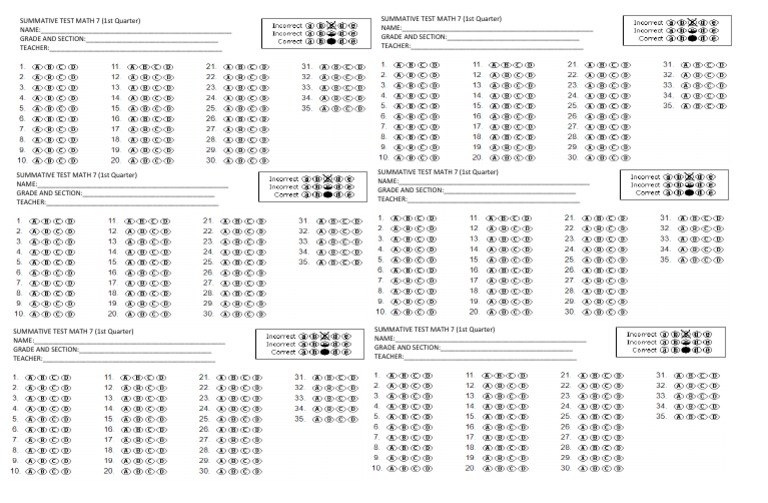 Bubble Sheet | PDF | Career & Growth | Computers