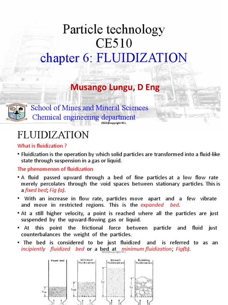 6 Fluidization | PDF | Fluidization | Chemical Reactor