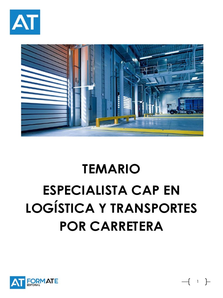 TEMARIO TOTAL ESPECIALISTA CAP LOGÍSTICA | PDF | Transporte | Regulación