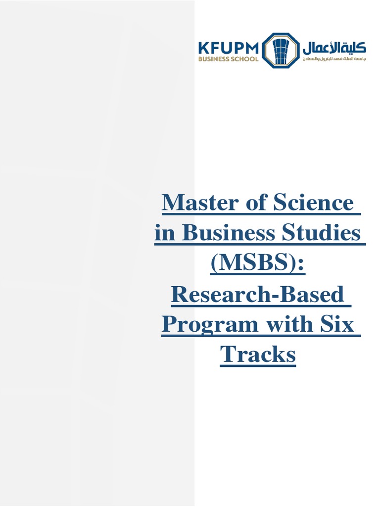 Master of Science in Business (MSBS) - v1.1 - 2 PDF | PDF | Strategic Management | Financial ...