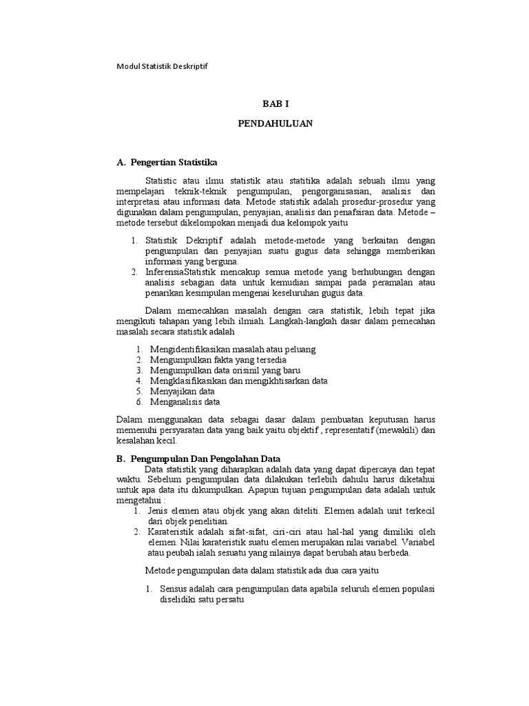 Panduan Statistik Deskriptif Lengkap | PDF | Bisnis