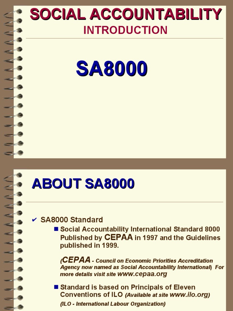 Overview of SA8000 Standard | PDF | Labour Law | International Labour ...