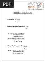IGCSE Business Studies - Formula Sheet | PDF