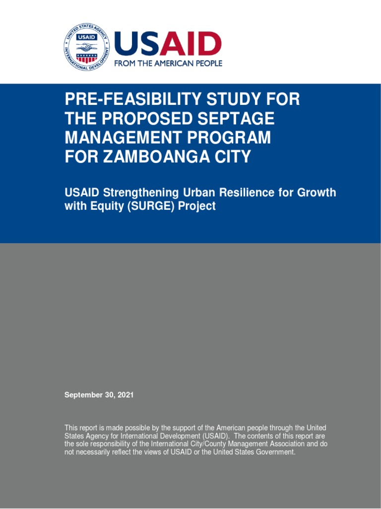 Pre-Feasibility Study For The Proposed Septage Management Program For ...
