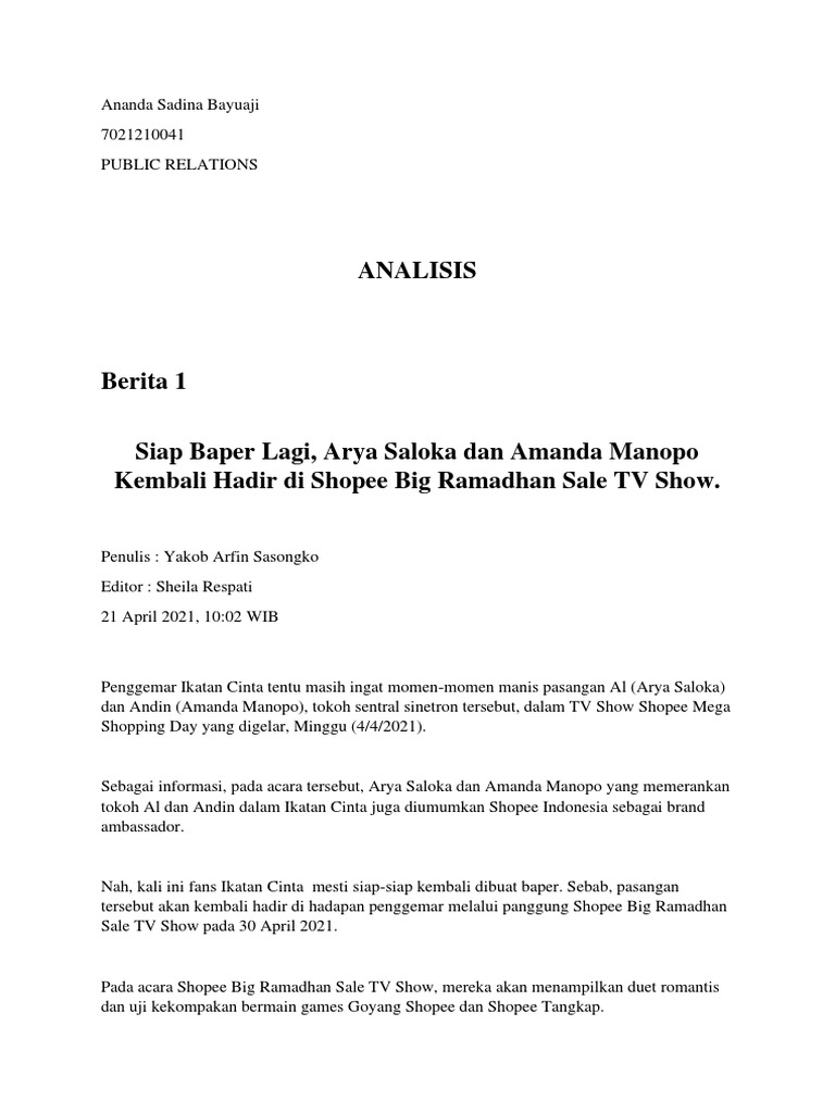 Uts - Ananda Sadina - 2a PDF | PDF