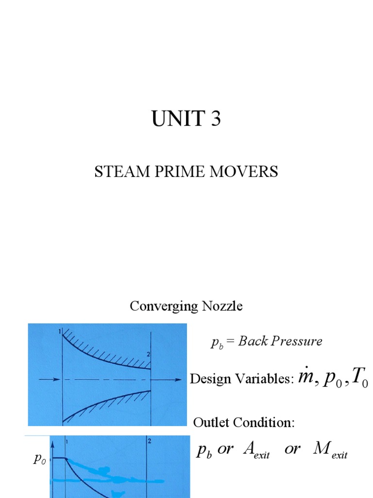 UNIT 3 (Steam Prime Movers) | PDF | Nozzle | Mach Number
