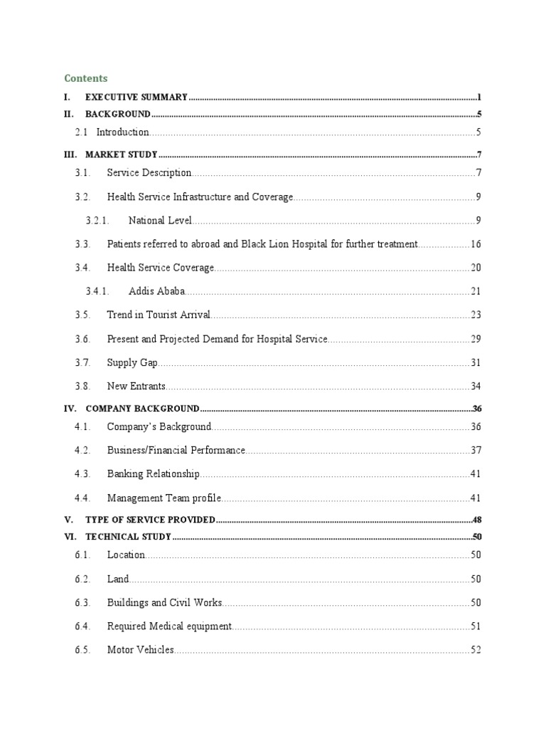St Gabriel General Hospital Plc Feasibility Study Pdf Hospital